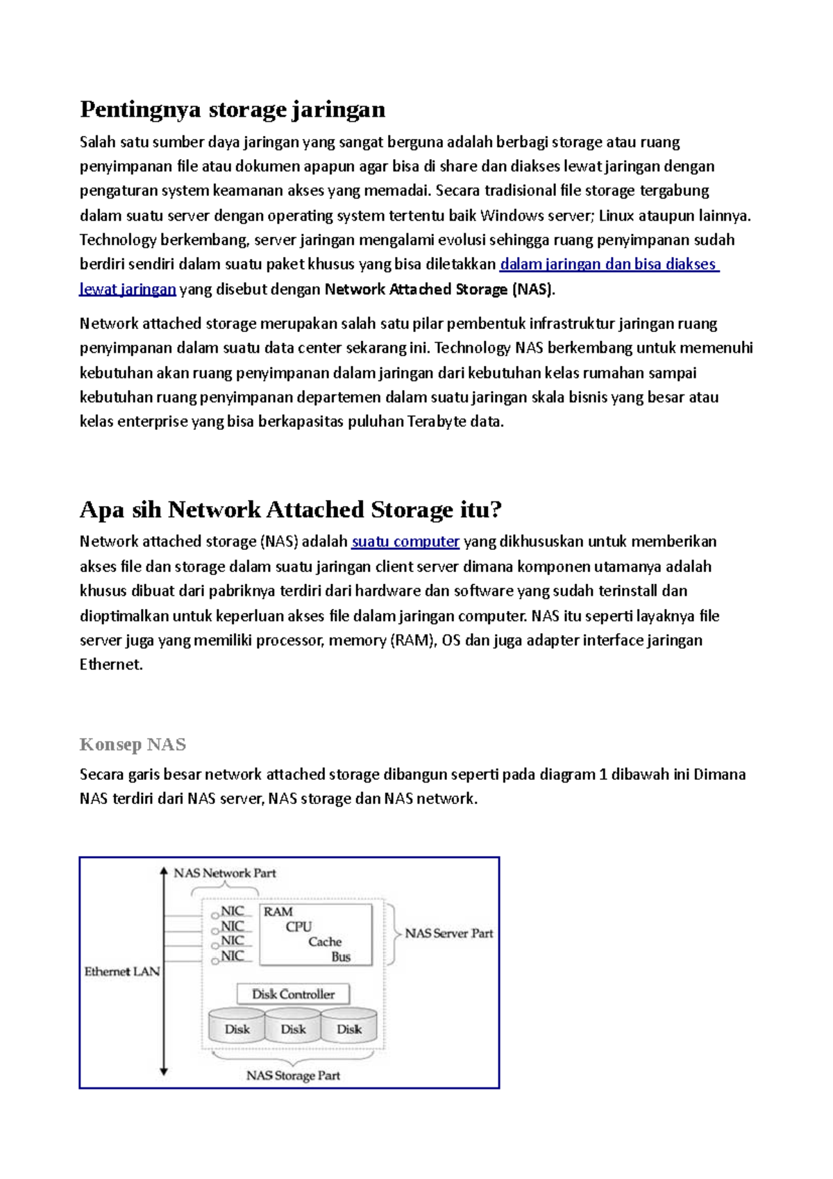 How Important Network Storage - Pentingnya storage jaringan Salah satu ...