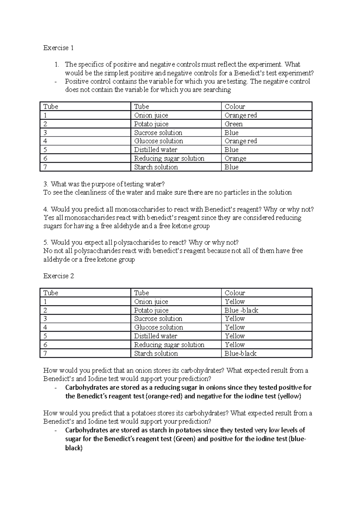 Lab 2 bio - Exercise 1 1. The specifics of positive and negative ...