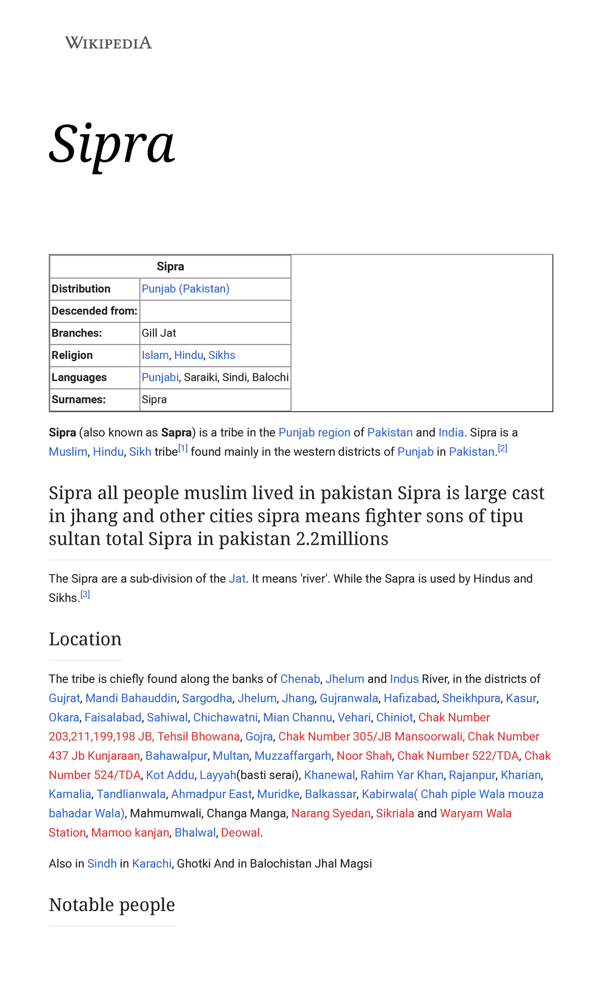Sipraa caste history and other details - Sipra Sipra Distribution ...