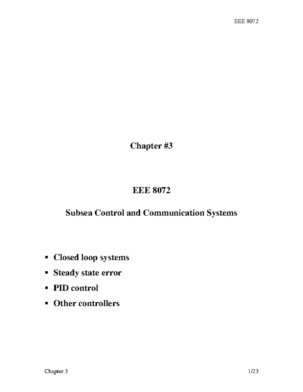 Chapter 3 Subsea Control and Communication Systems - 8072 Chapter 8072 ...