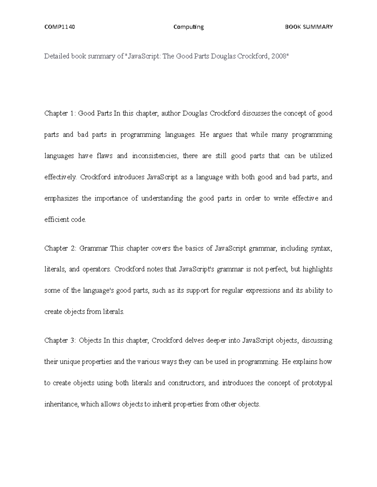 Detailed book summary of Java Script The Good Parts - Detailed book ...