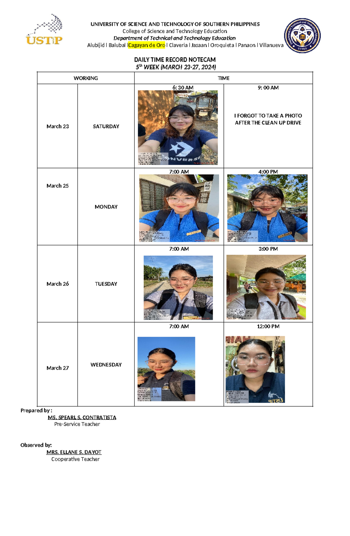 NOTE CAM WEEK 5 - Copy - UNIVERSITY OF SCIENCE AND TECHNOLOGY OF ...