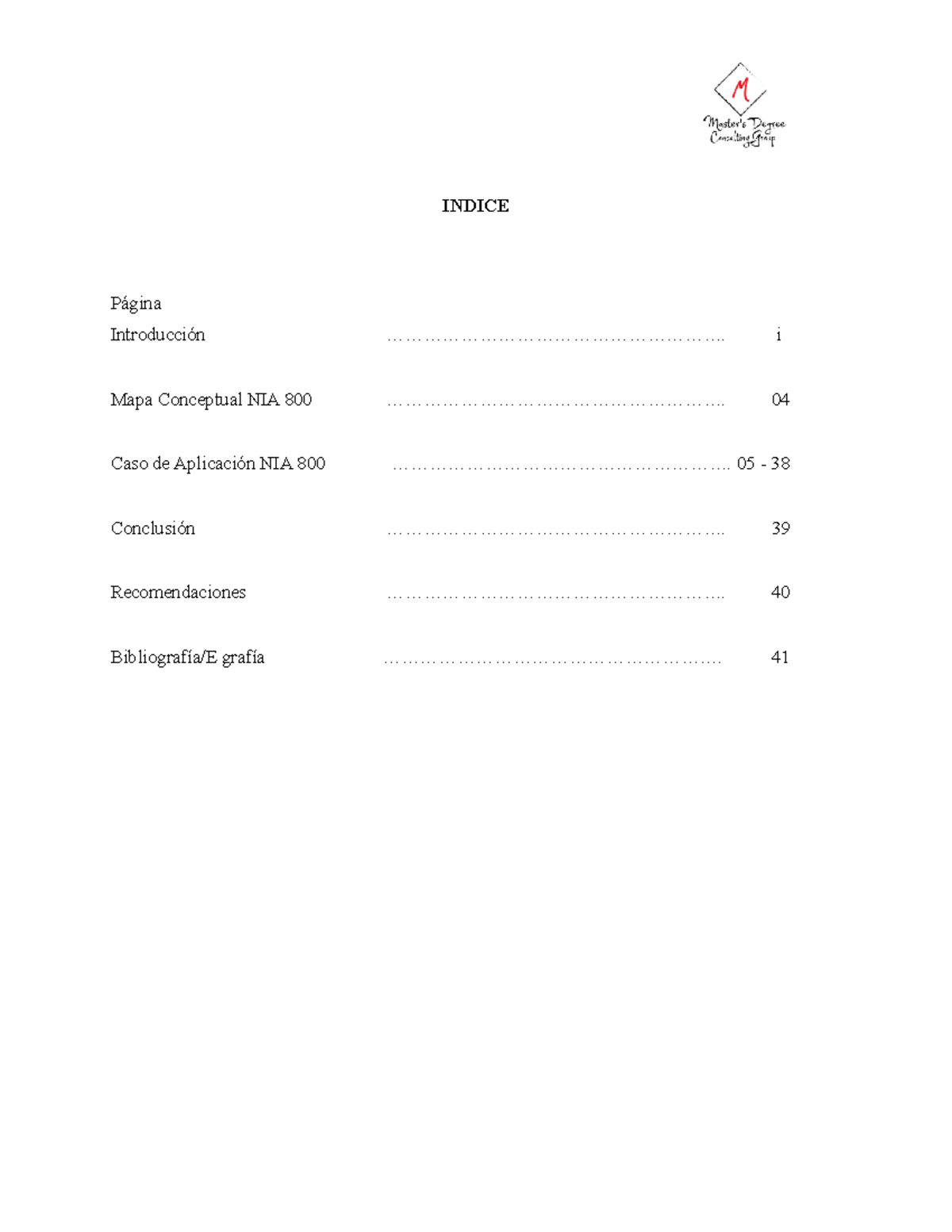 Caso Practico NIA 800 - normas internacionales de auditoria - UMG - Studocu