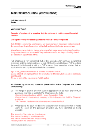 An Overview of Settlement and Part 36 Transcript - An Overview of ...