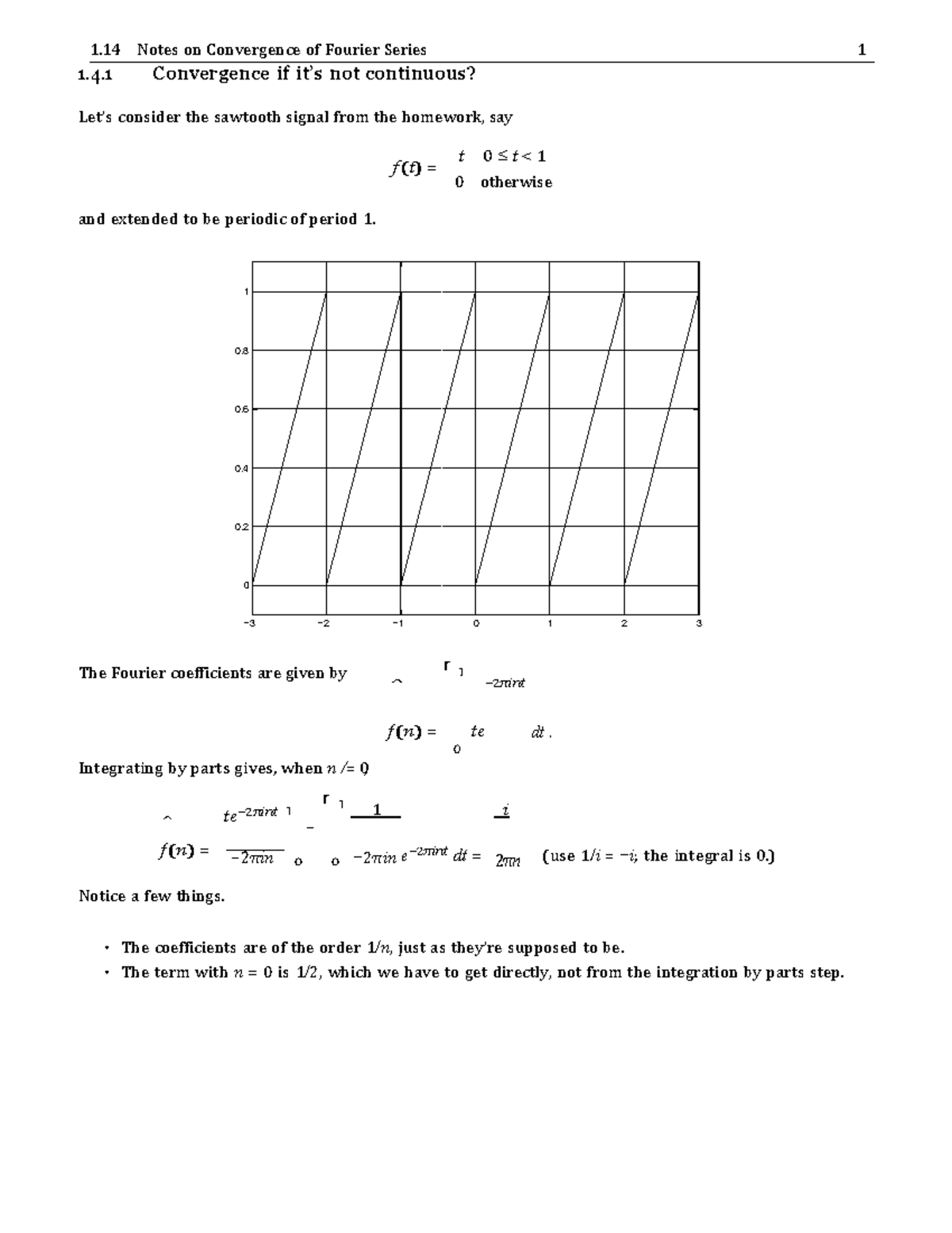 Convergence If Its Not Continuous − 14 Convergence If Its Not Continuous Lets Consider