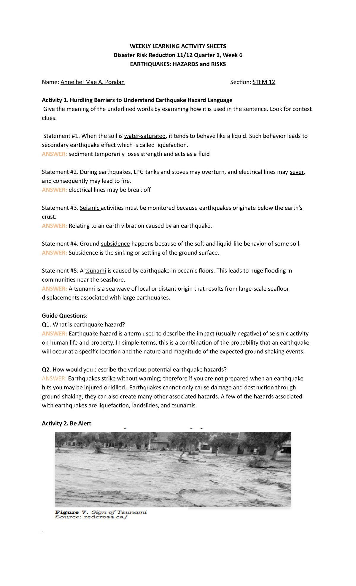 DRRR Q1 W6 - Disaster Risk Reduction Management Subject - WEEKLY ...