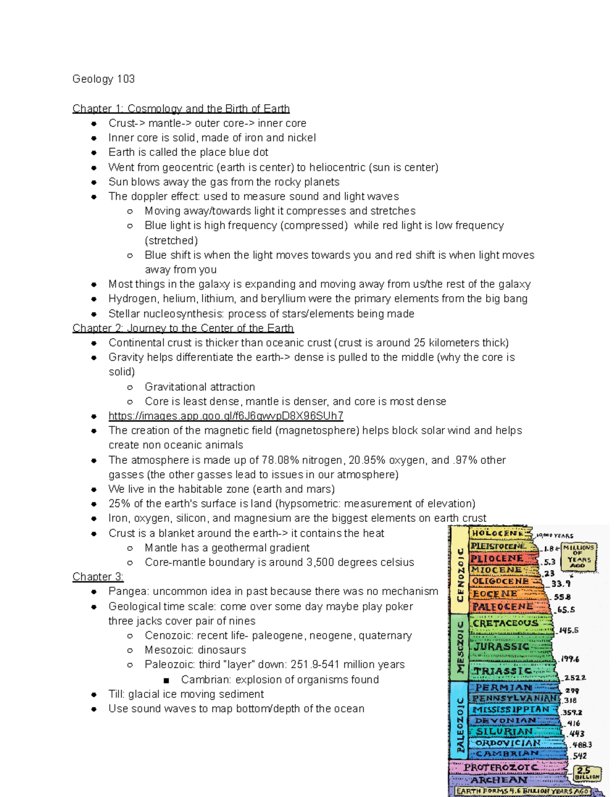 Geology 103 Lecture Notes - Geology 103 Chapter 1: Cosmology and the ...