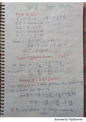 Unit 1 - lecture1 - Advanced Calculus And Complex Analysis - Studocu