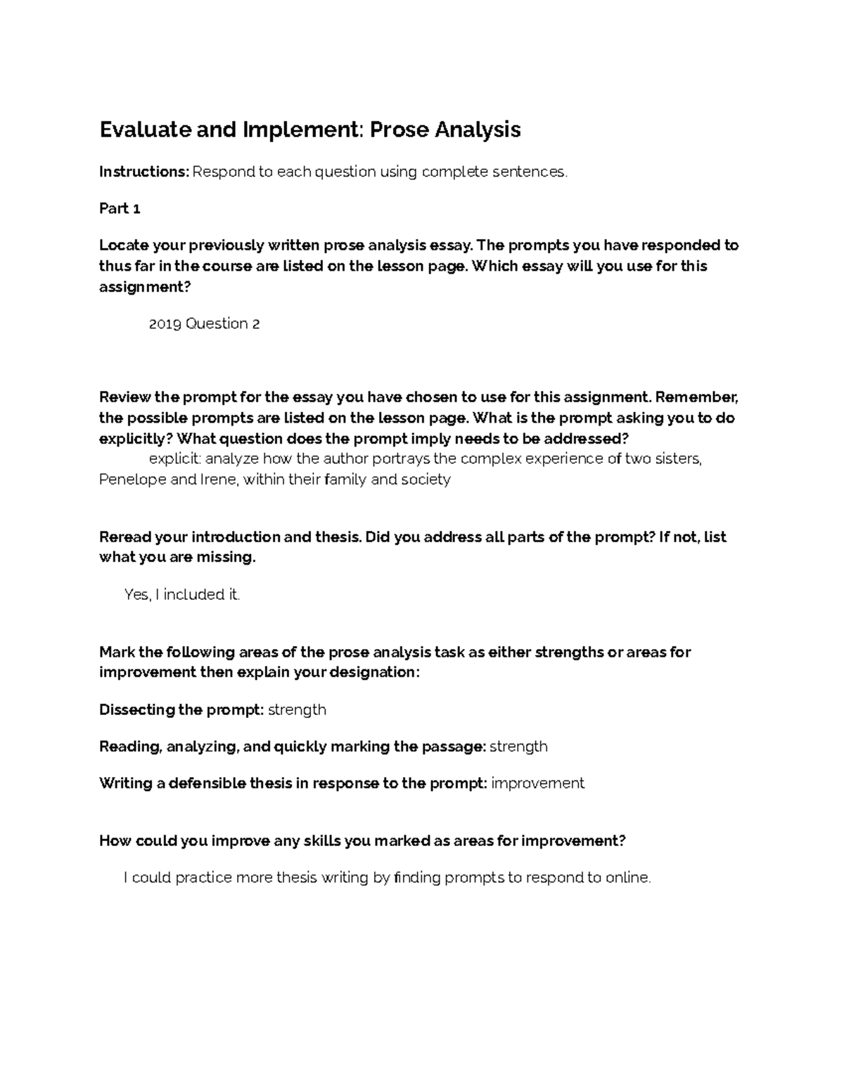 8.08 (evaluate and implement prose) - Evaluate and Implement: Prose Analysis Instructions ...