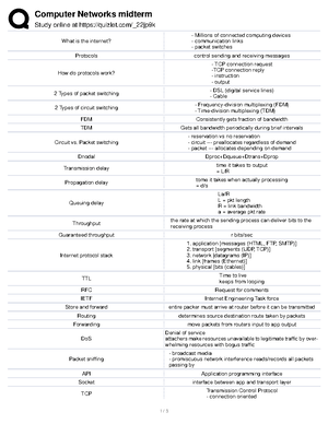 CP372 MOCK Final EXAM - no info - CP372 MOCK FINAL EXAM SECTION A – NETWORK LAYER QUESTION ONE ...