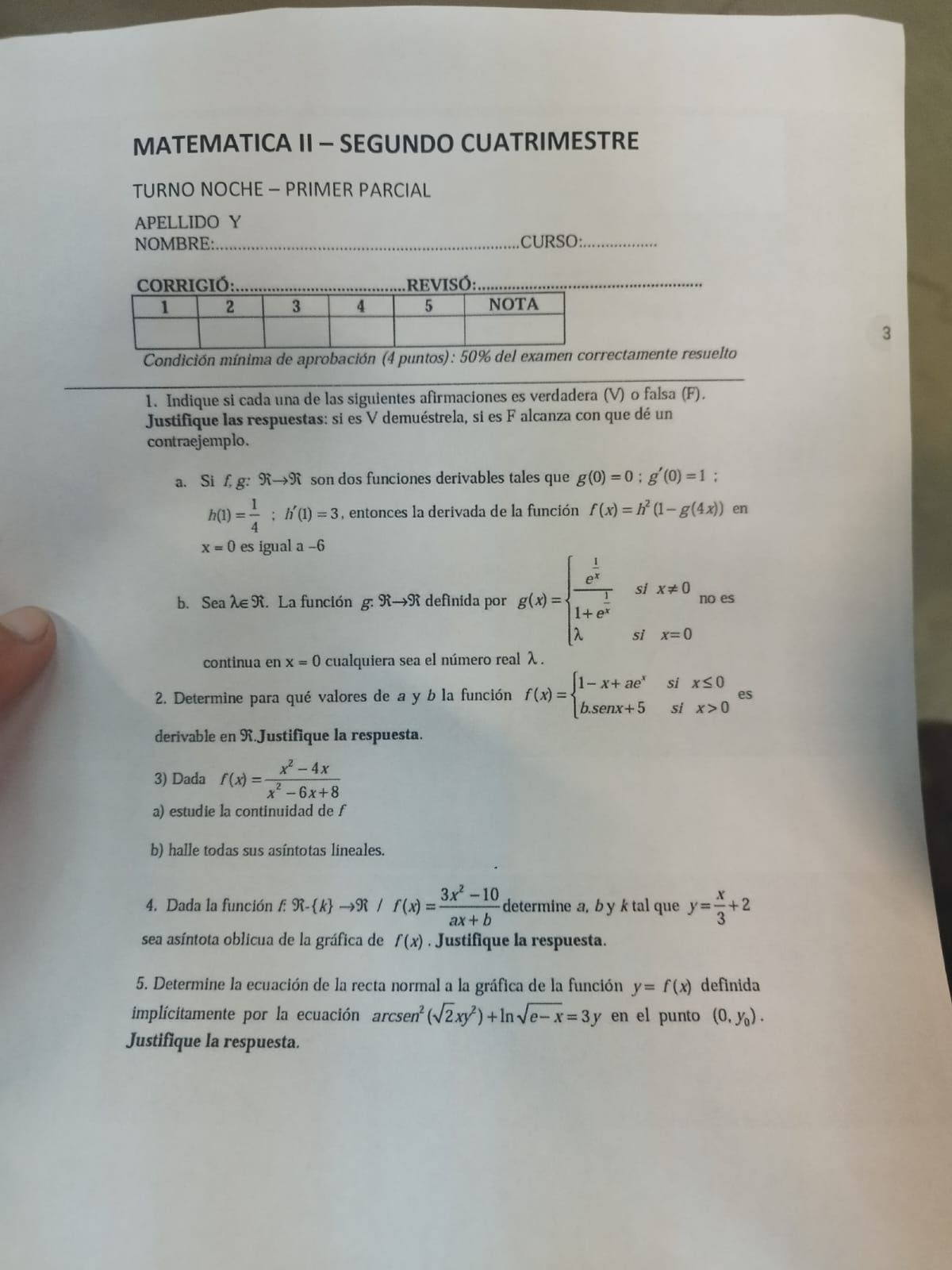 Matemáticas 2 Parcial TN - Studocu
