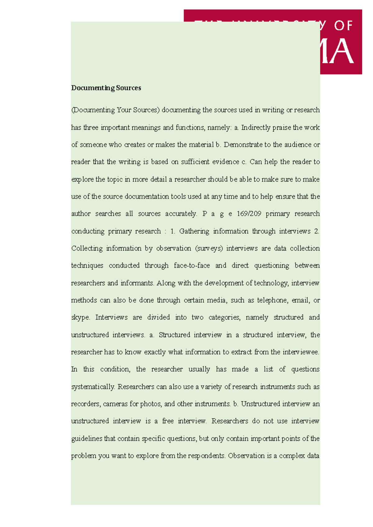 Documents Business - Documenting Sources - Documenting Sources (Documenting Your Sources) - Studocu