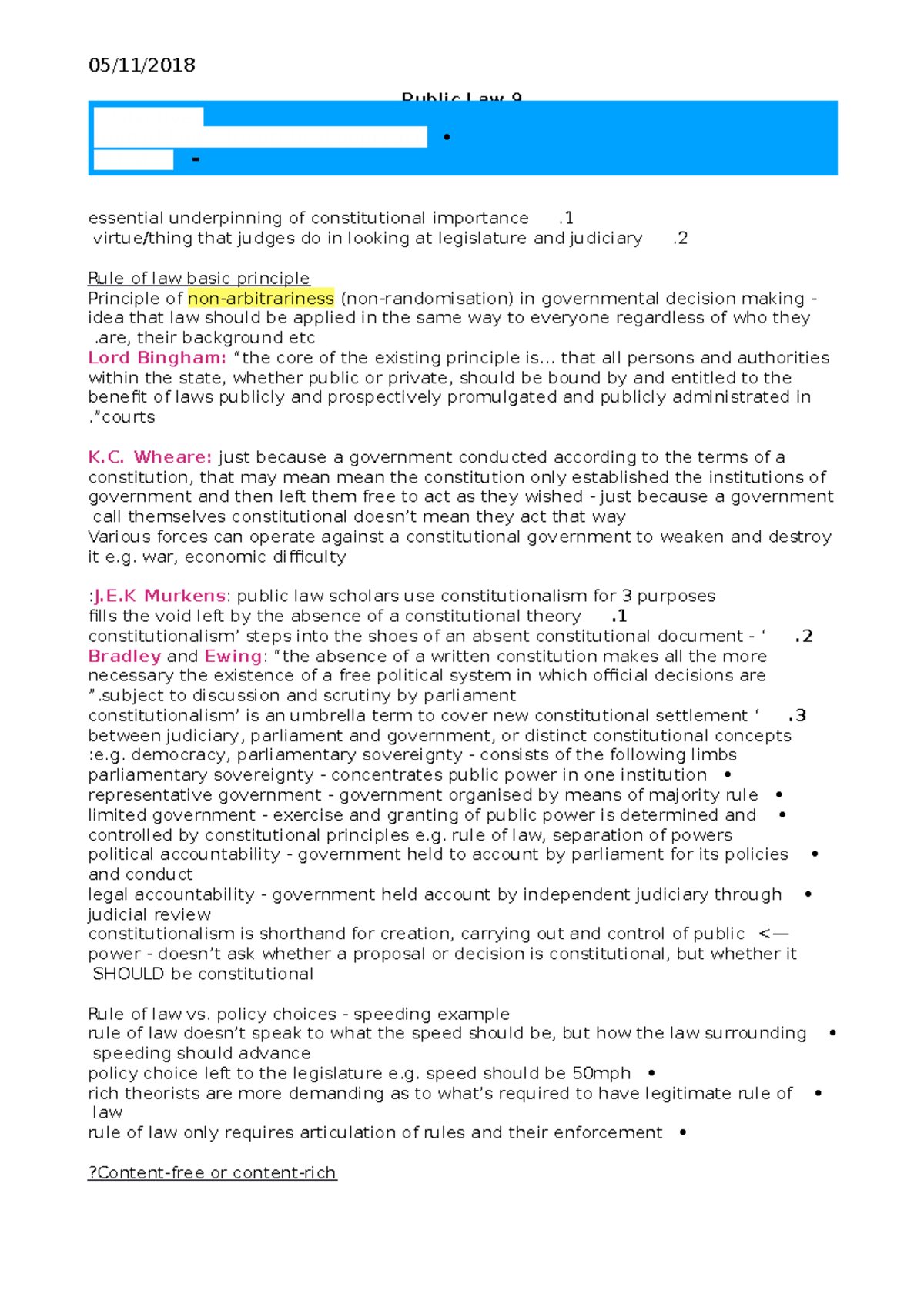 Public law 9 05:11:2018 - Public Law 9 essential underpinning of ...