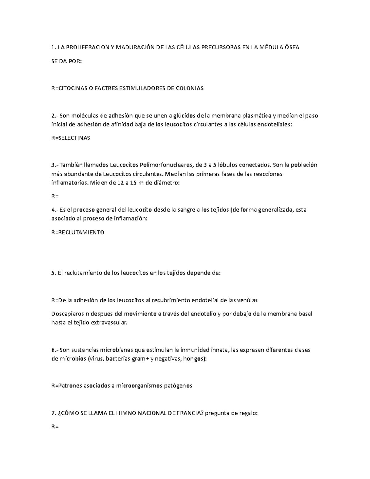 Inmuno 2do parcial - 1. LA PROLIFERACION Y MADURACIÓN DE LAS CÉLULAS ...
