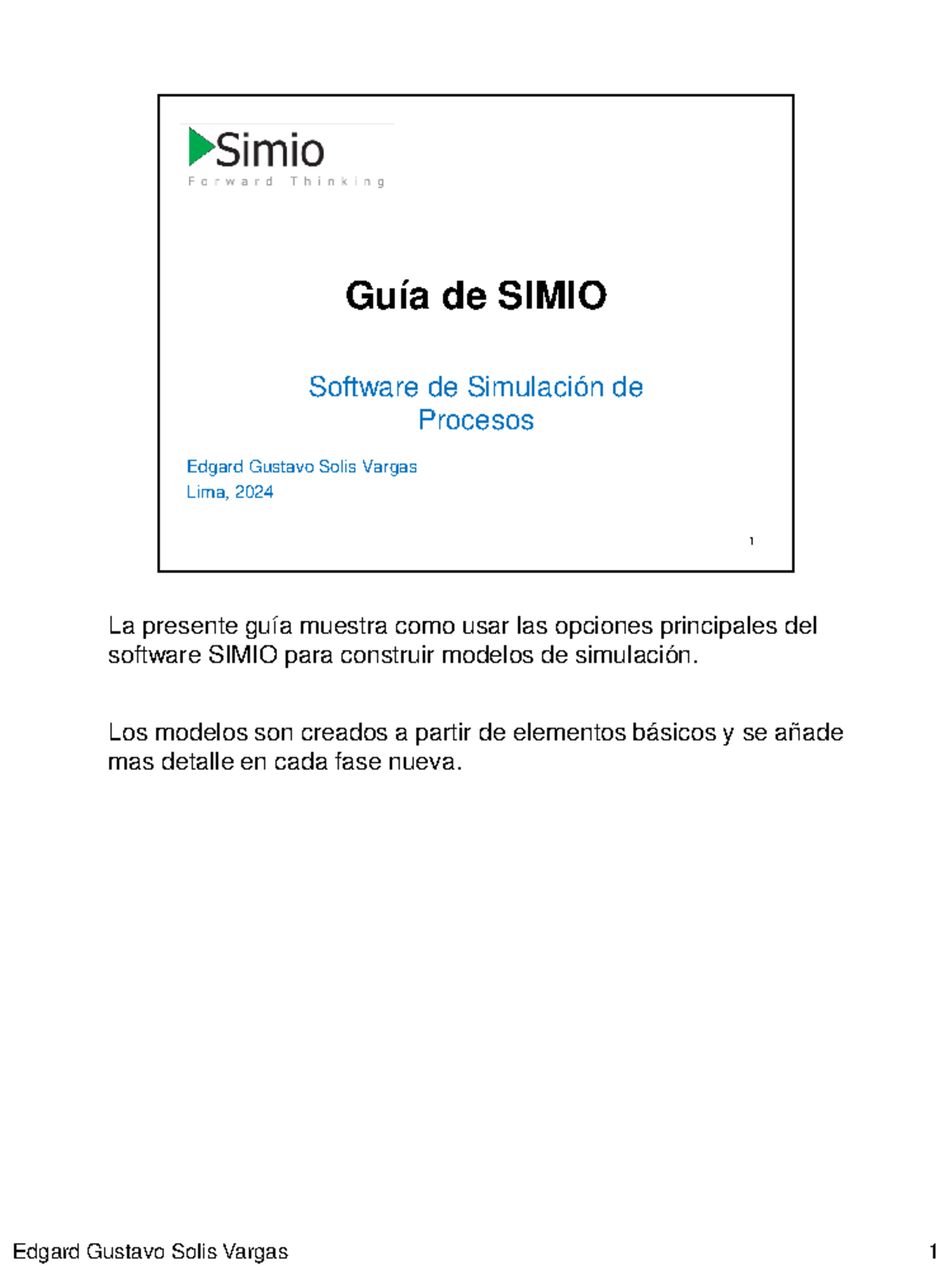 Guia del Software Simio - 2024 - 11 Guía de SIMIO Software de ...
