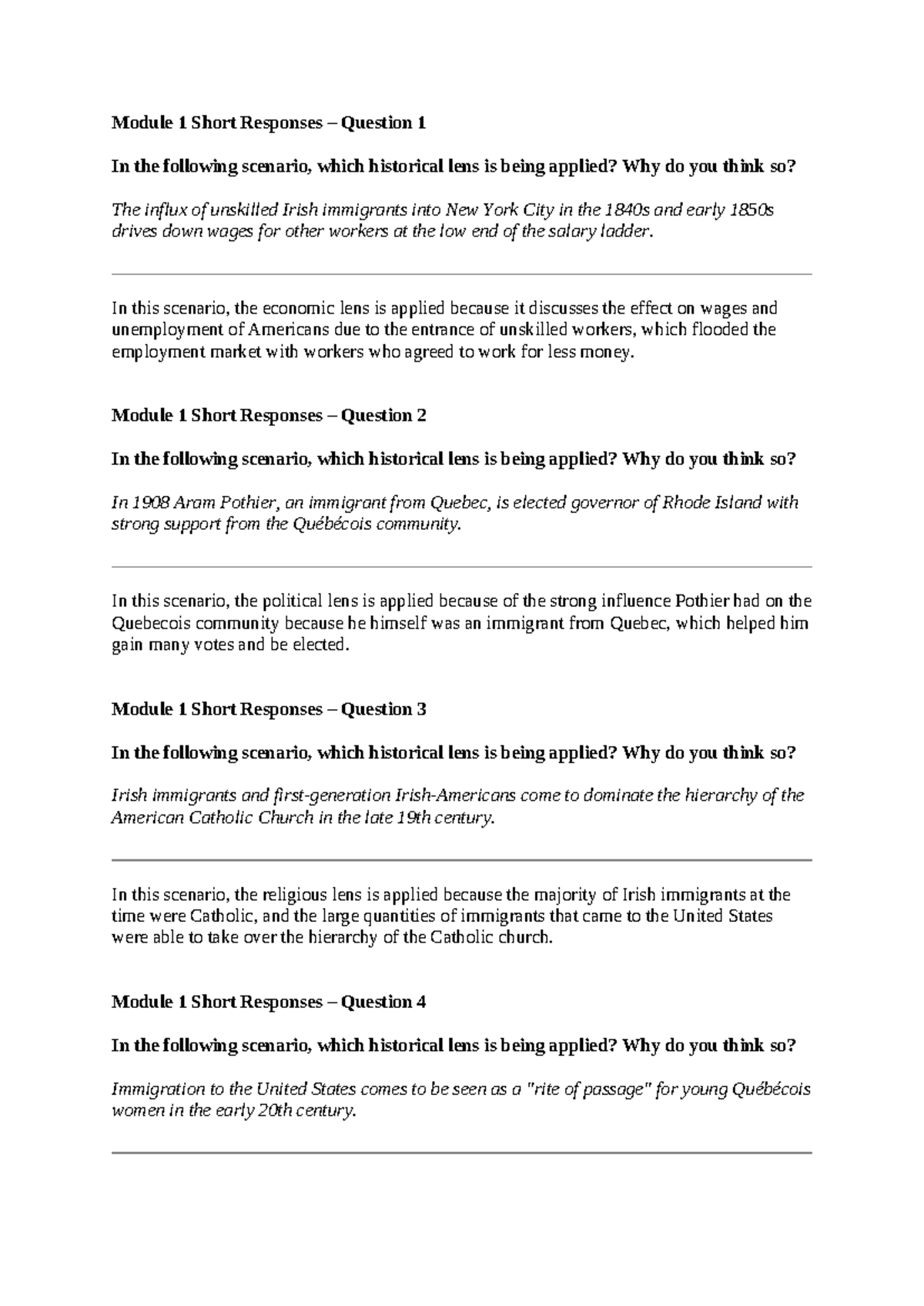 Module 1 Short Responses - Module 1 Short Responses – Question 1 In the ...