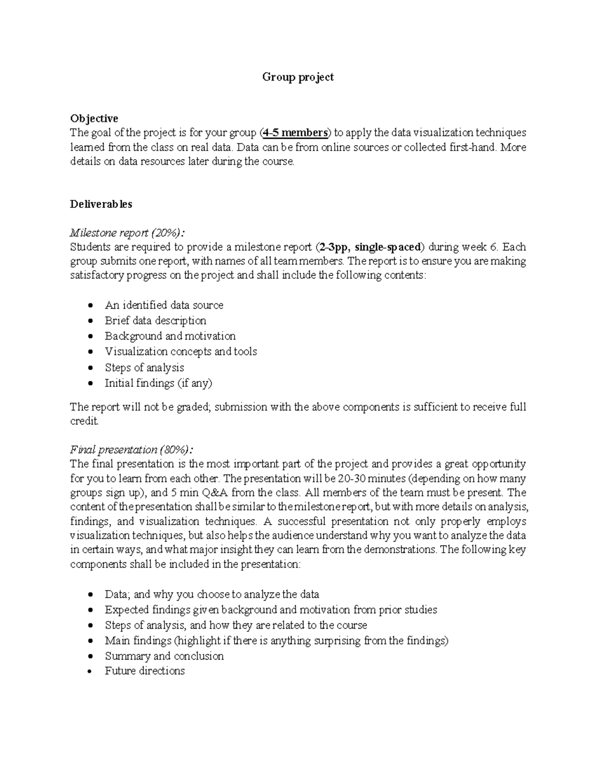 IS4335 group project - Group project Objective The goal of the project ...