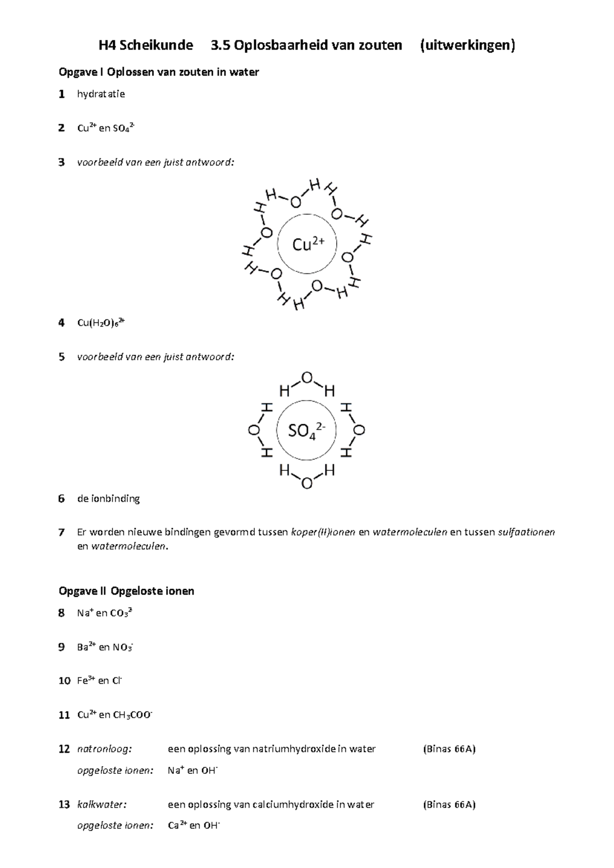 H4%20Scheikunde%203 - H4 Scheikunde 3 Oplosbaarheid van zouten ...