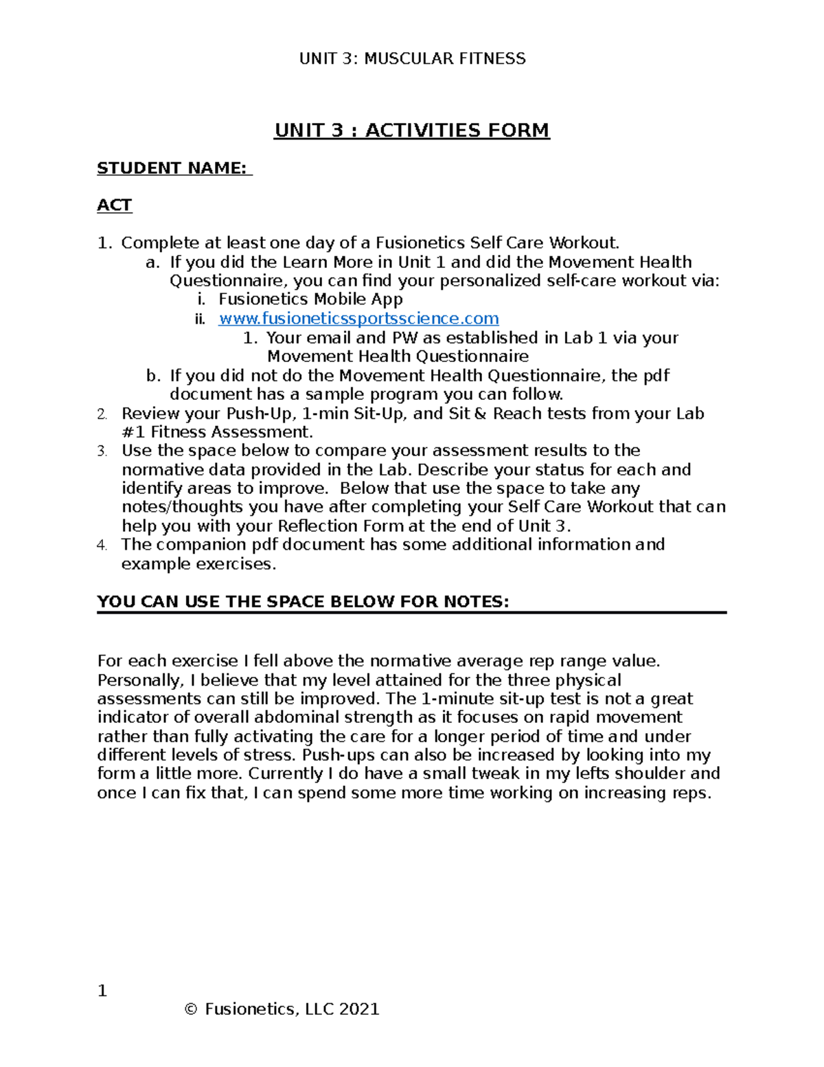 Unit3Activities Form 08 2022-220804-142305 - UNIT 3: MUSCULAR FITNESS ...