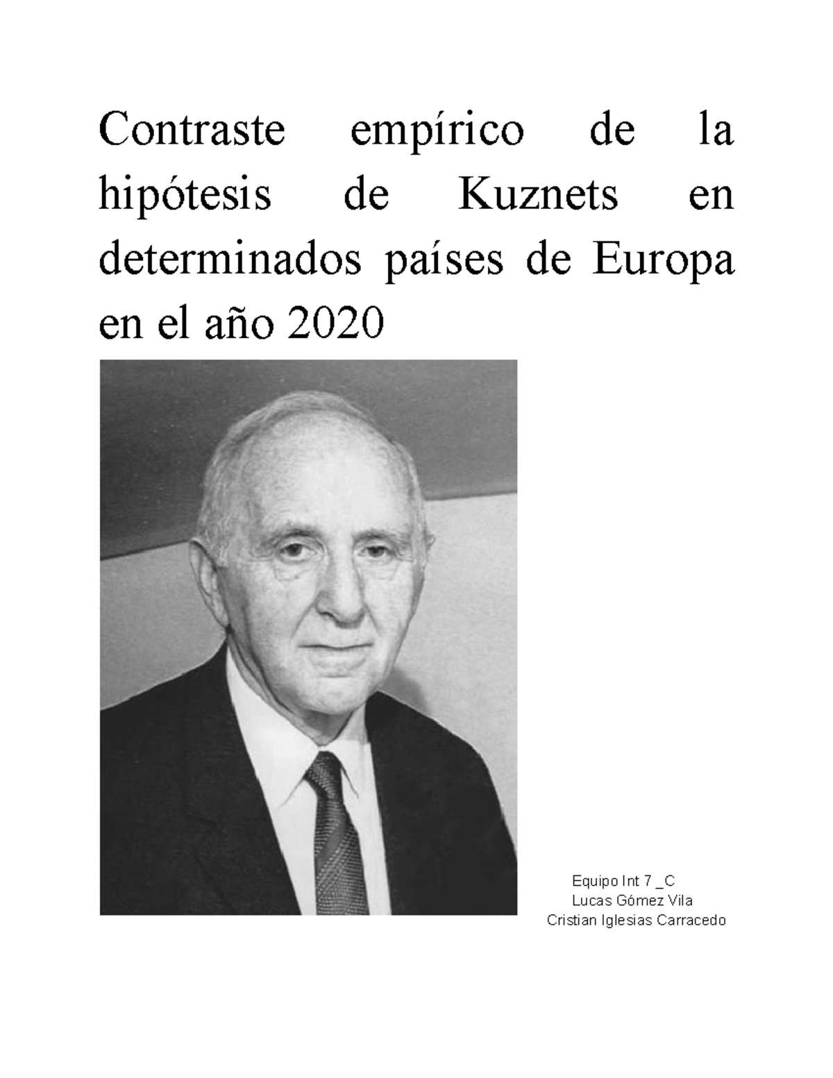 Contraste de la hipótesis de Kuznits - Contraste empírico de la ...