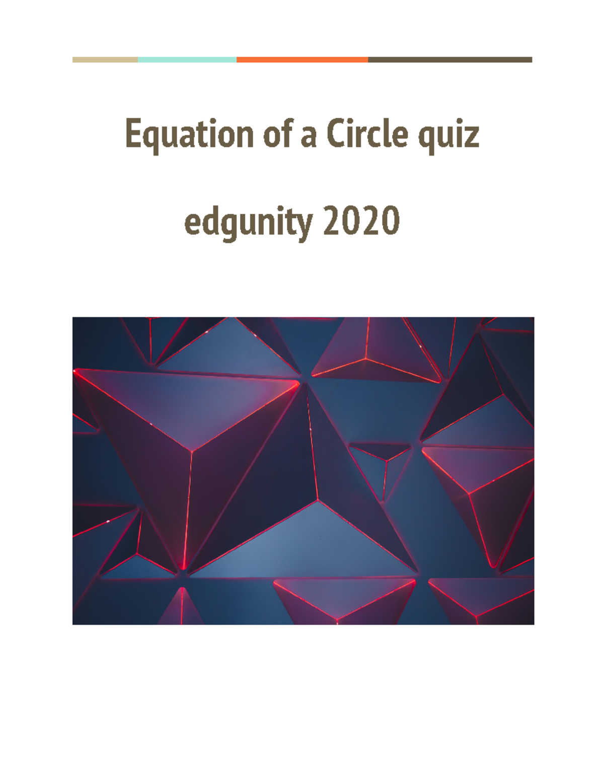 Equation of a circle Quiz edgunity 2020 o - Equation of a Circle quiz ...