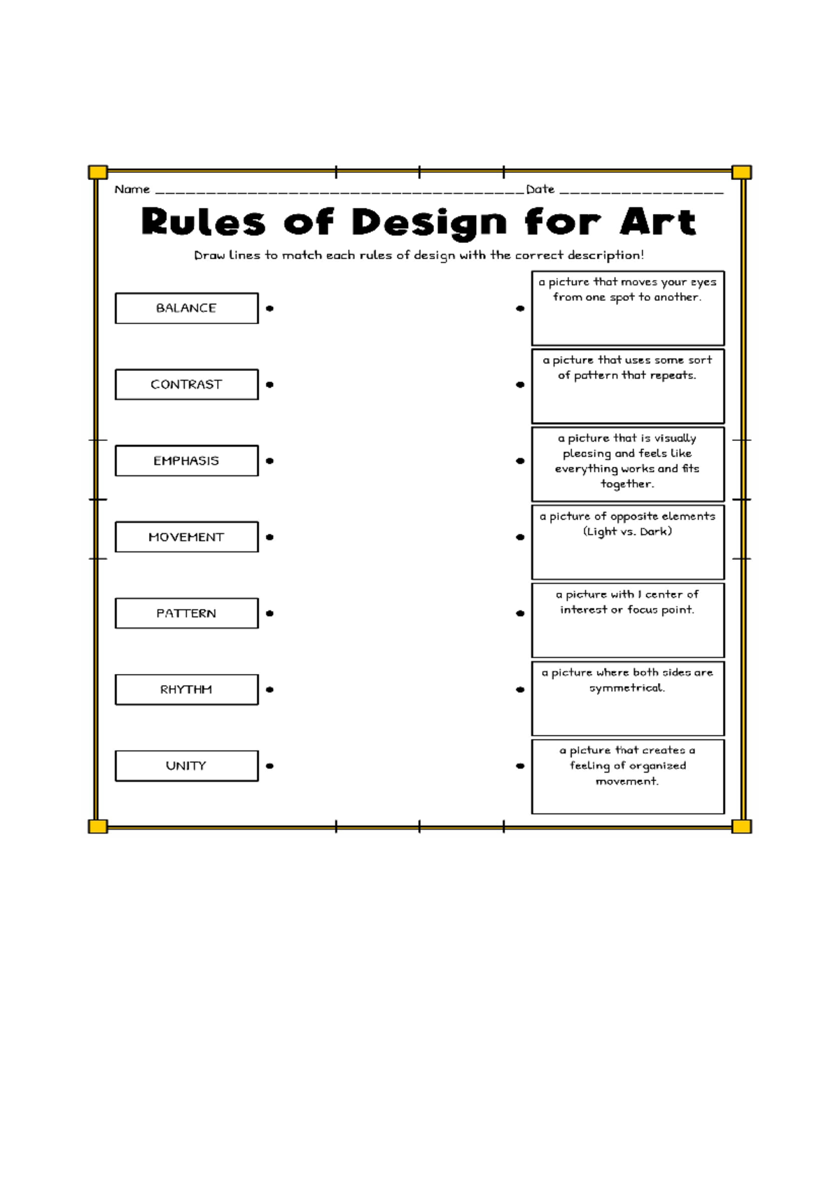 Printablee - Sketchbook activities for beginning artists - Name Date ...