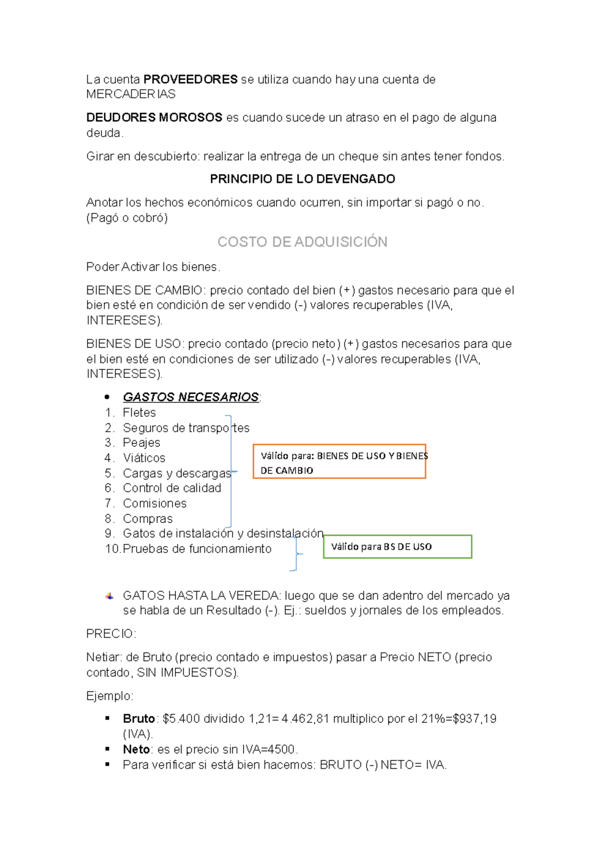 Apunte Contabilidad 1 - La cuenta PROVEEDORES se utiliza cuando hay una ...