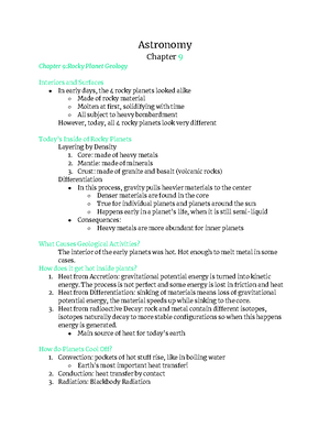 2017 The Solar System(ASTR 105)-Chapter 5 - Astronomy Chapter 5 Chapter ...