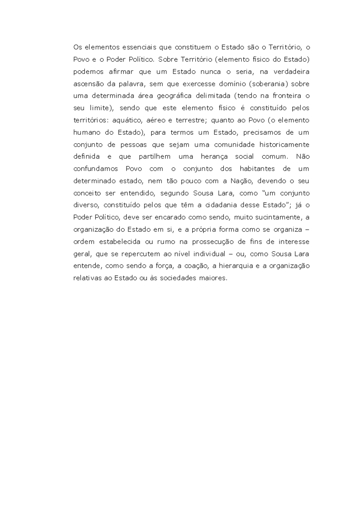 Quais são os elementos do Estado? - Os elementos essenciais que ...