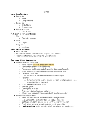 A&P I Exam 1 Study Guide - Exam 1 Study Guide (50 questions m/c) Full ...