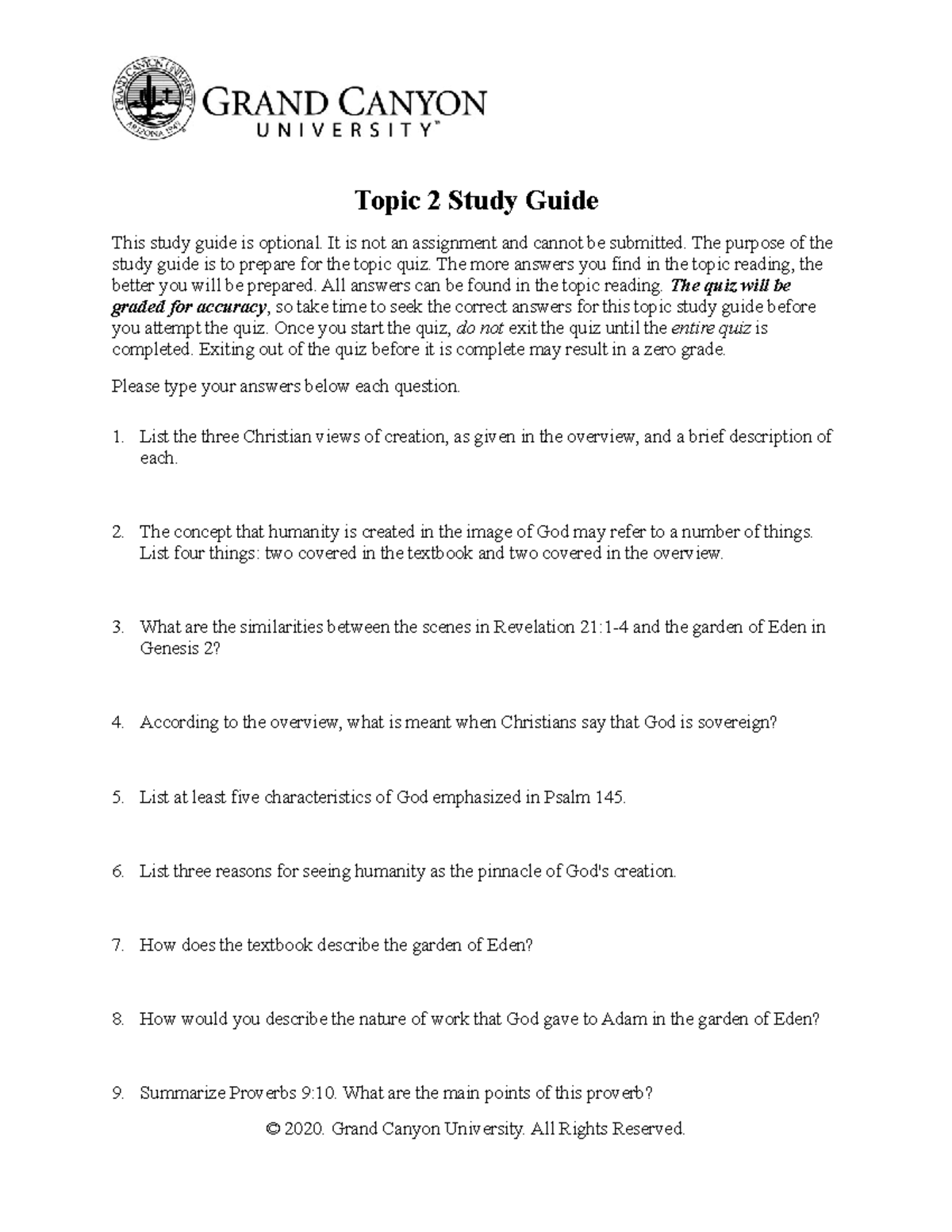 CWV 101 RS T2Study Guide Online - Topic 2 Study Guide This study guide ...