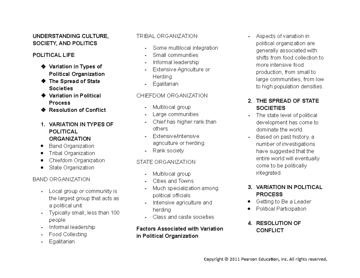 UCSP 12 - Lecture notes 12 - UNDERSTANDING CULTURE, SOCIETY, AND ...
