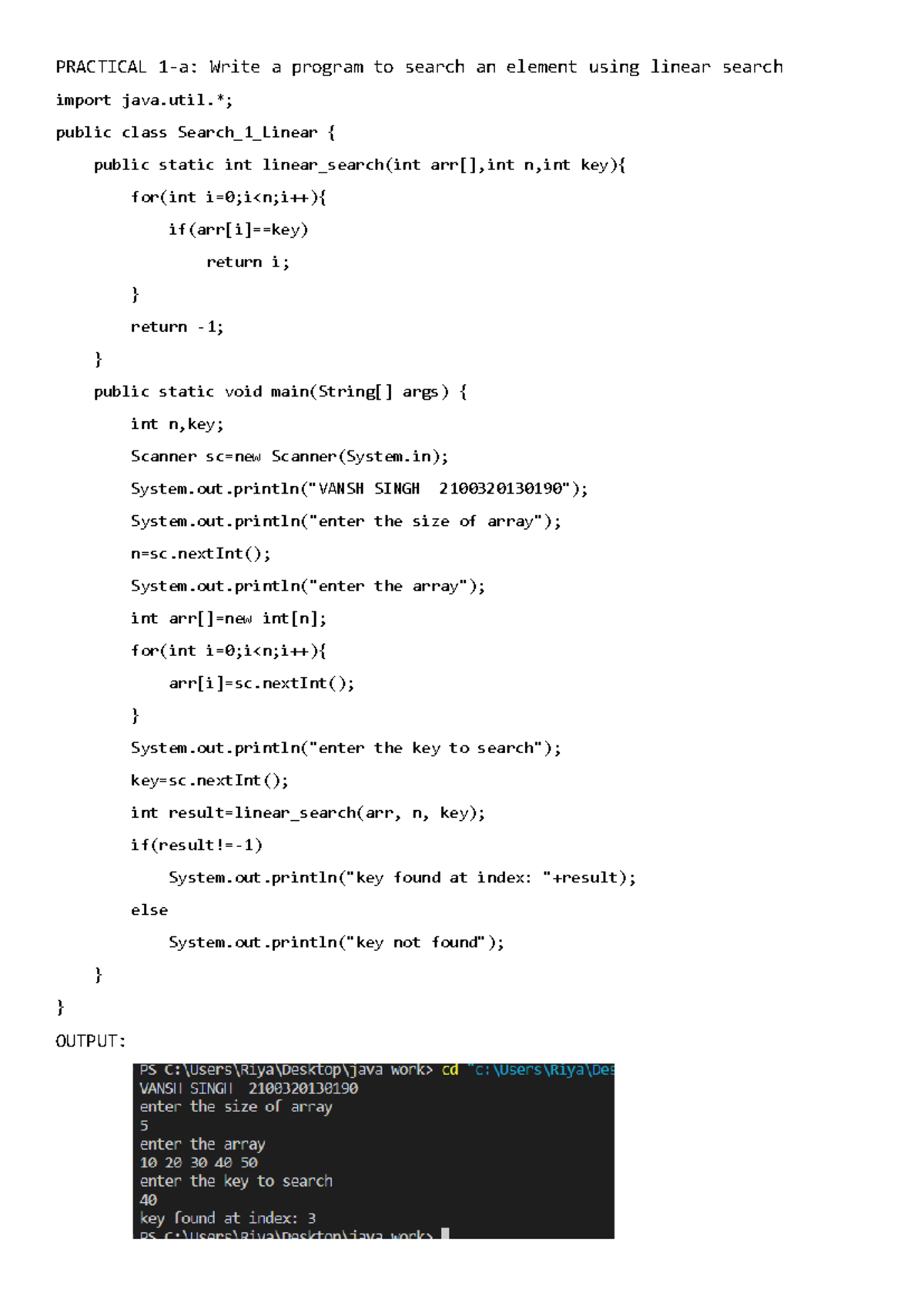 Daa 1 Notes Cse Btechnotes Cse Btech Practical 1 A Write A Program