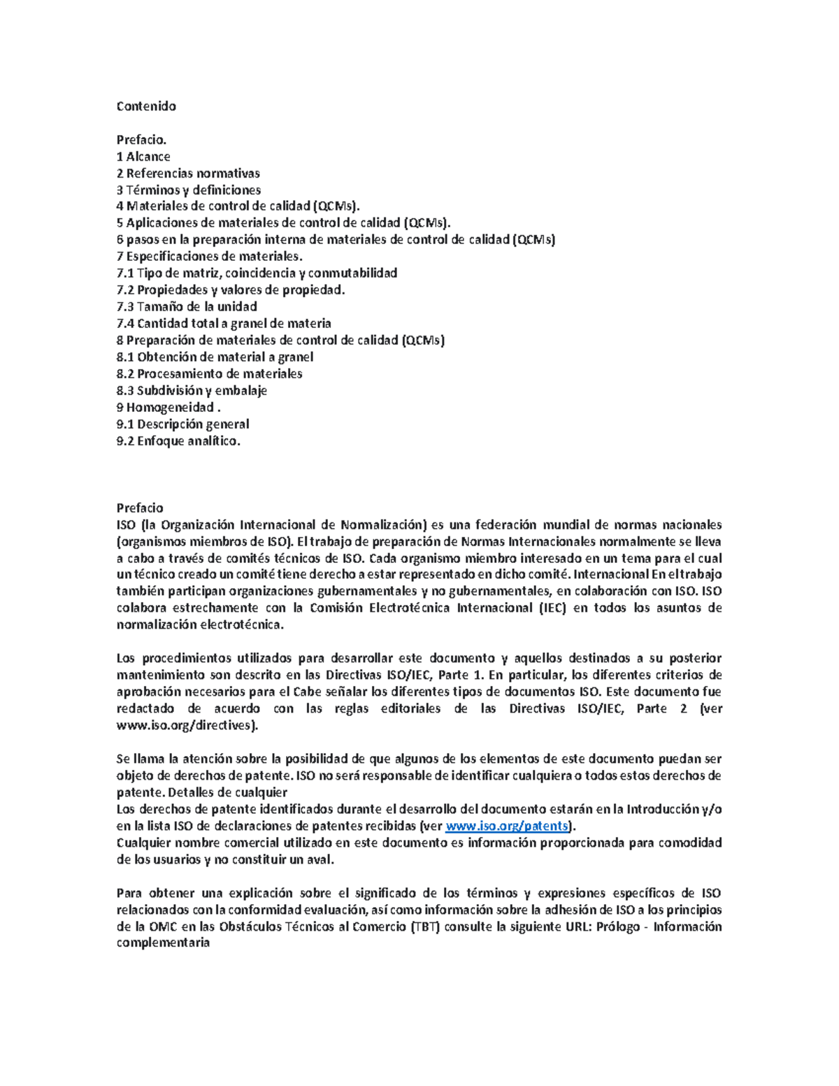 GUIA ISO 80 Traducida - Guia ISO 80 - Contenido Prefacio. 1 Alcance 2 ...