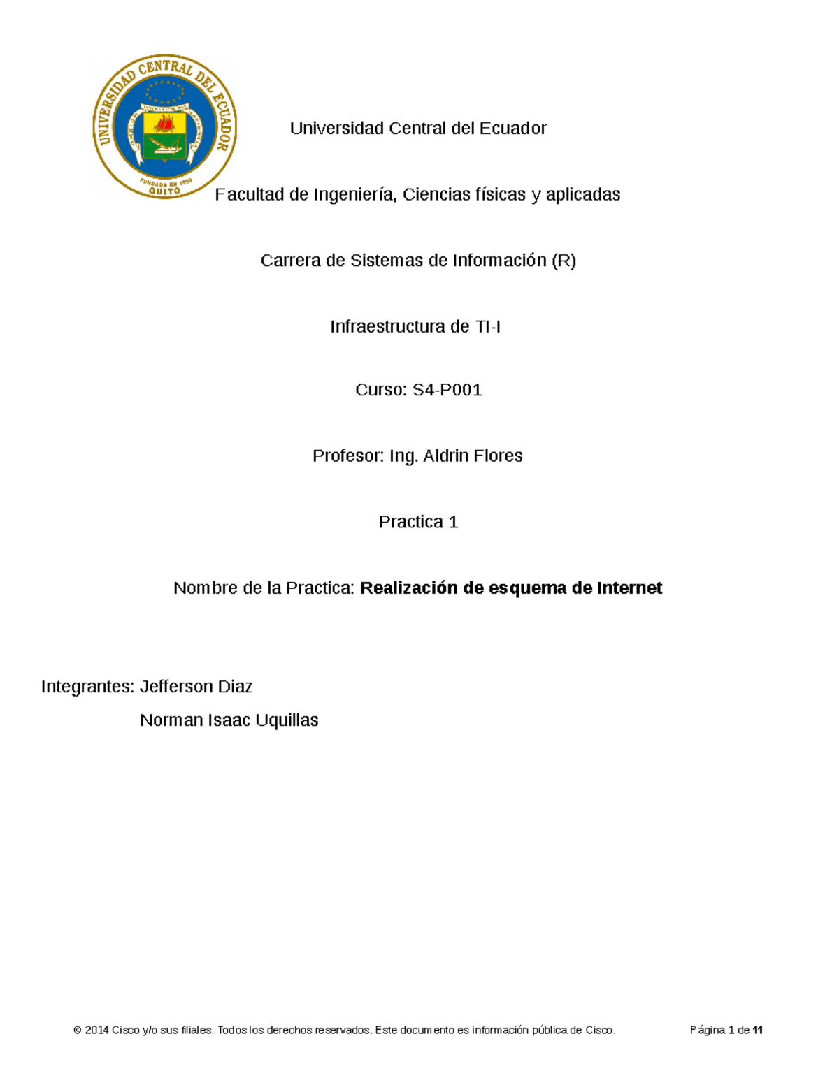 Practica 1 de redes informaticas - Ingenieria - Studocu