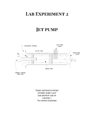 Lab 1 Manual - Venturi Meter - LAB 1: FLOW THROUGH A VENTURI METER MAAE ...