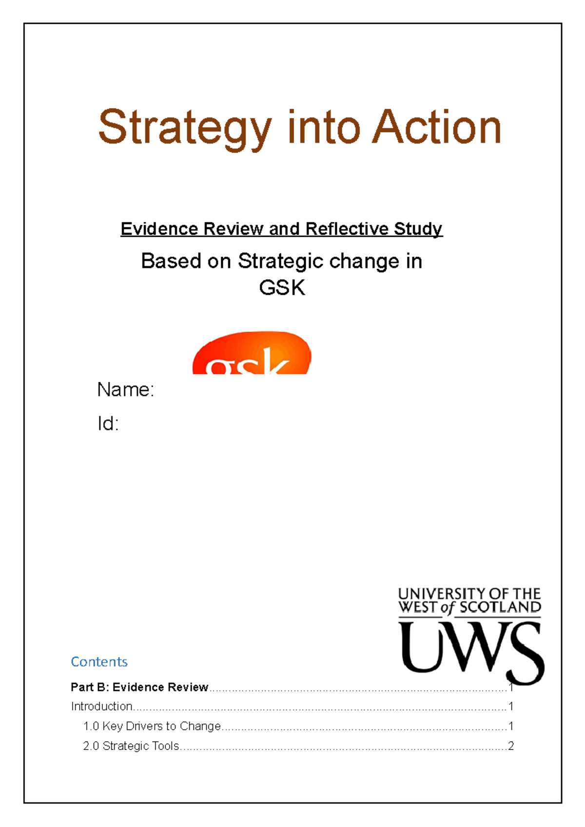 SIA literatrure review - Strategy into Action Evidence Review and ...