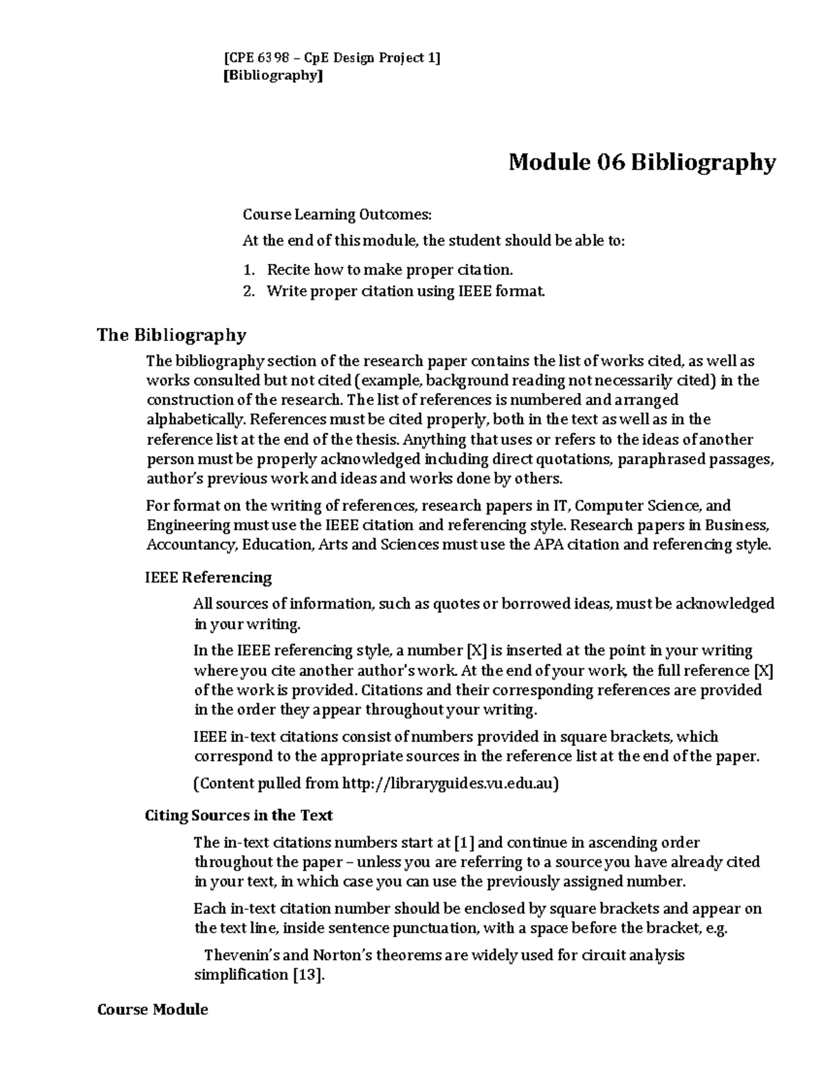 W7 Module 6 Bibbliography Bibliography Module 06 Bibliography w7-module-6-bibbliography-bibliography-module-06-bibliography