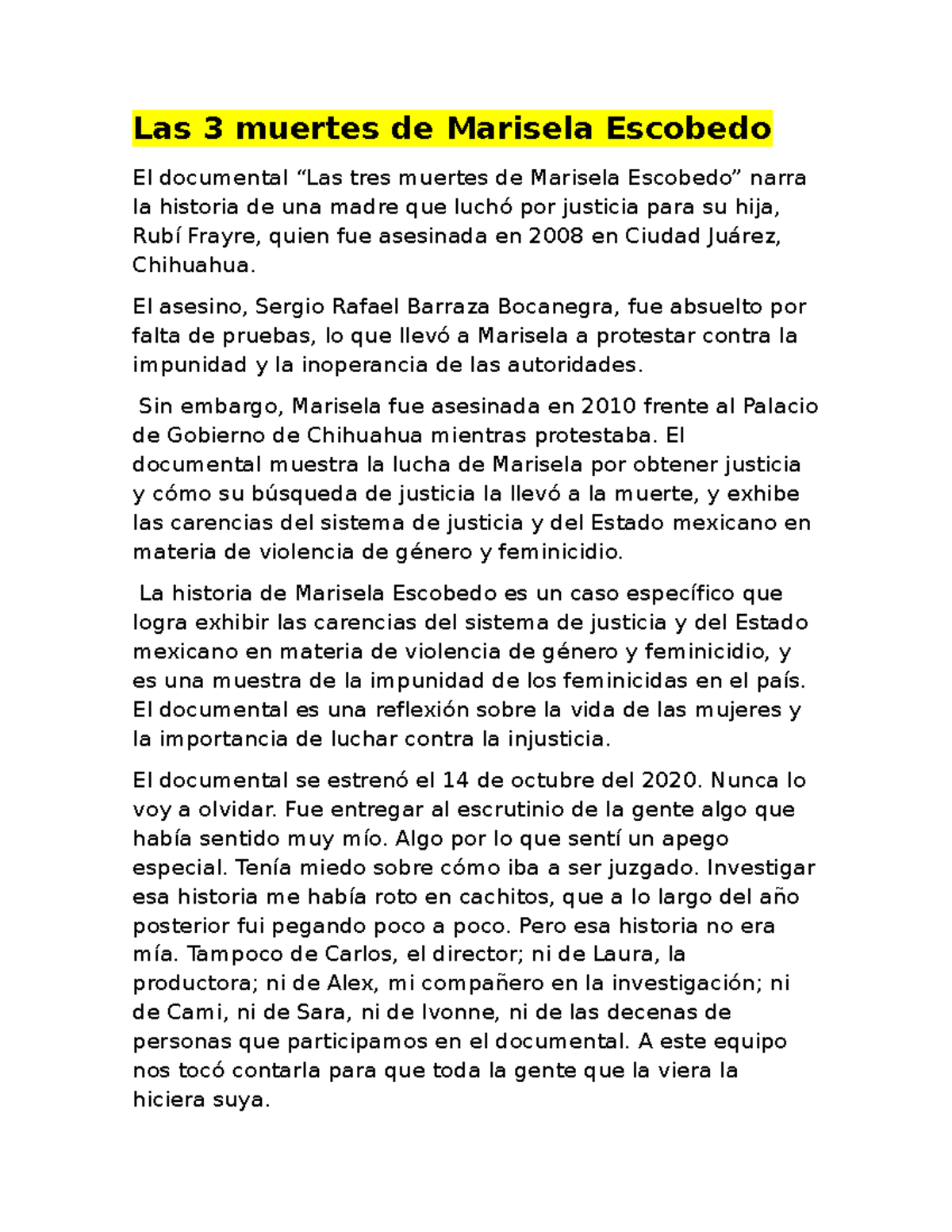 3 muertes de marisela Escobedo - Las 3 muertes de Marisela Escobedo El ...