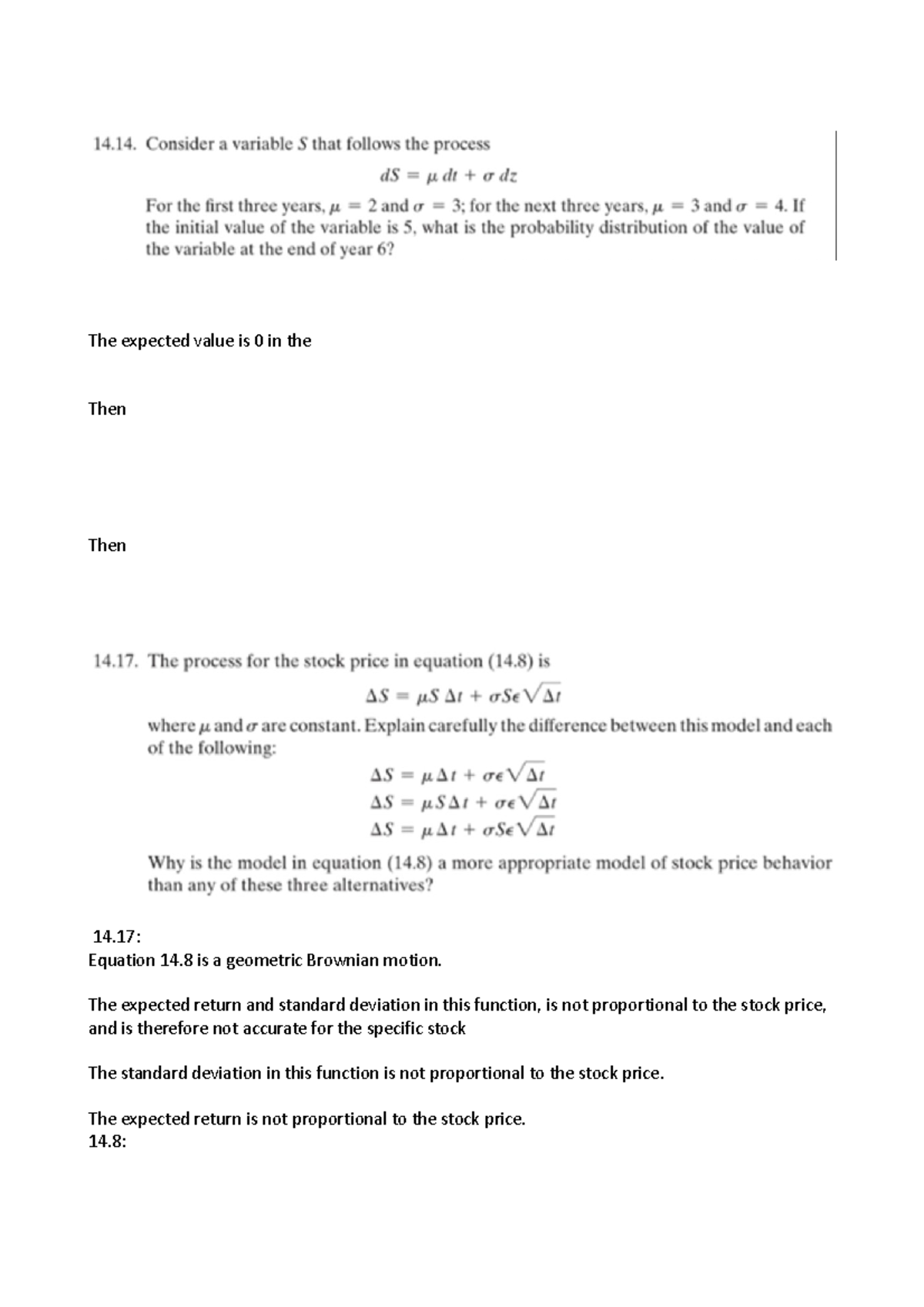 Turtorials week 41 - Tutorials for the course - The expected value is 0 ...