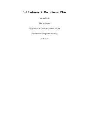 HRM 340 2-1 Assignment HR Inbox - 2-1 Assignment: HR Inbox Marlisa Dodd ...