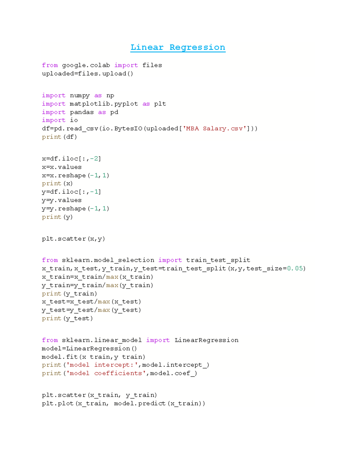 6. Linear Reg - it is only for unlocking - Linear Regression from ...