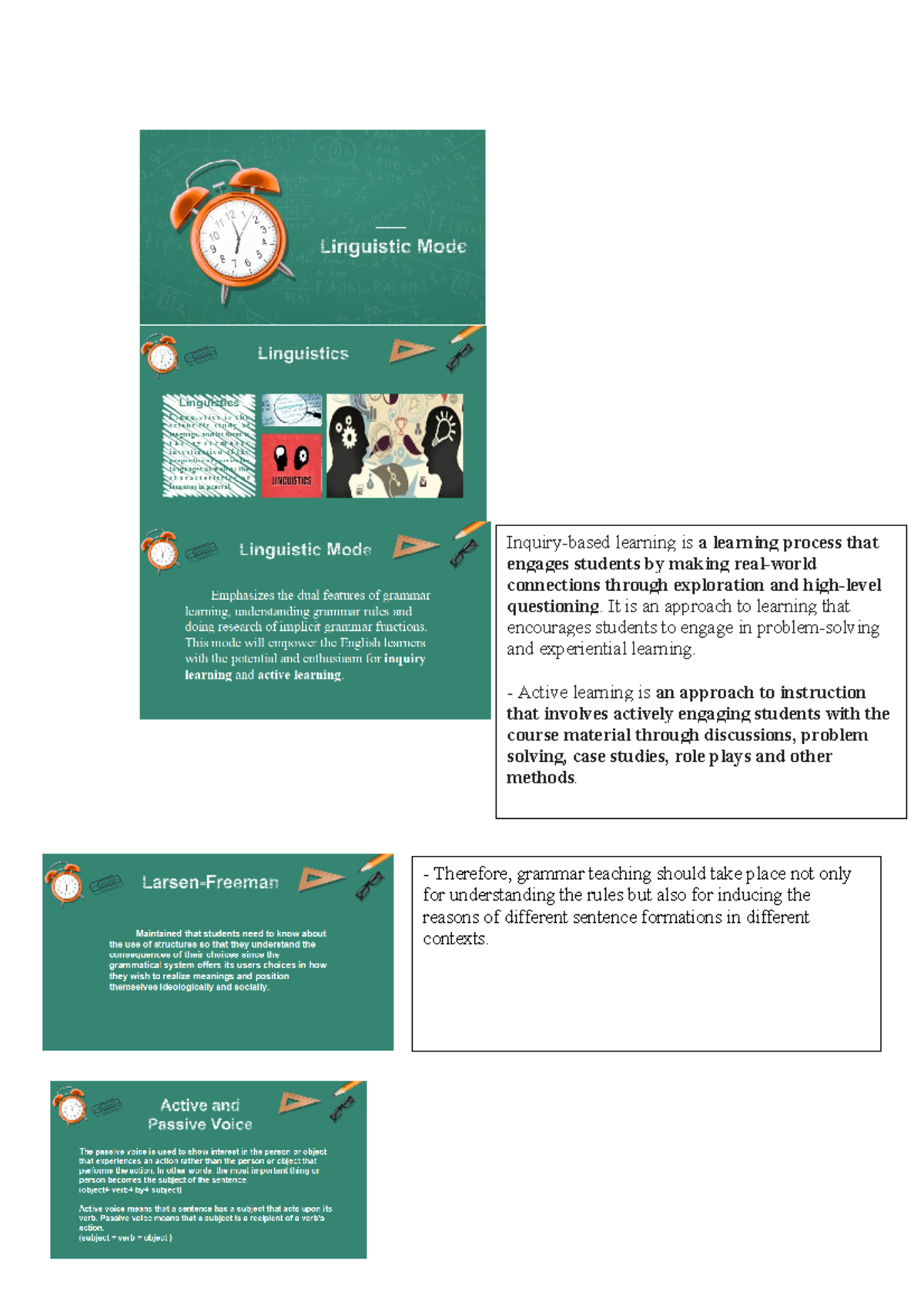 Linguistic mode word - Inquiry-based learning is a learning process ...