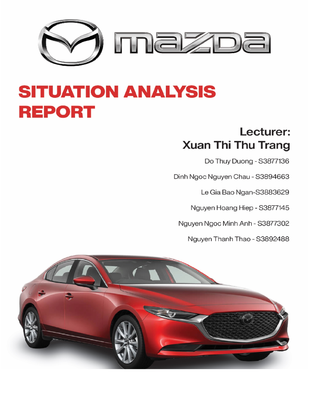Mazda-Copy-1 - ALmost Di. Forgot to cite on the SWOT analysis - Table ...