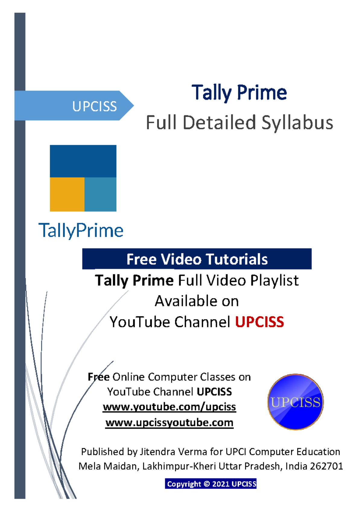 Tally Prime Full Detailed Syllabus - UPCISS Tally Prime Full Detailed Syllabus Free Online ...