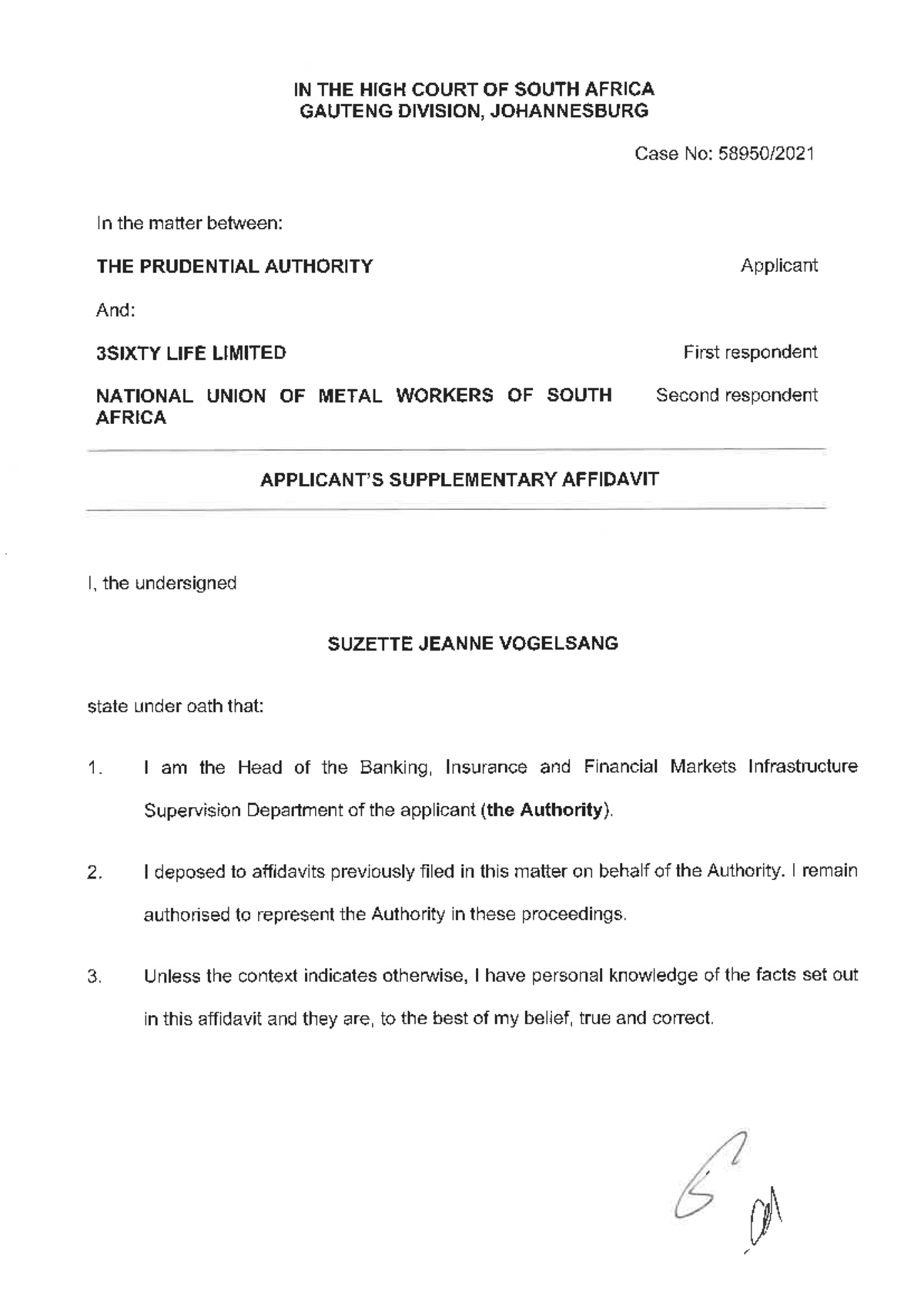 Supplement affidavit - LAWS1LW - Studocu