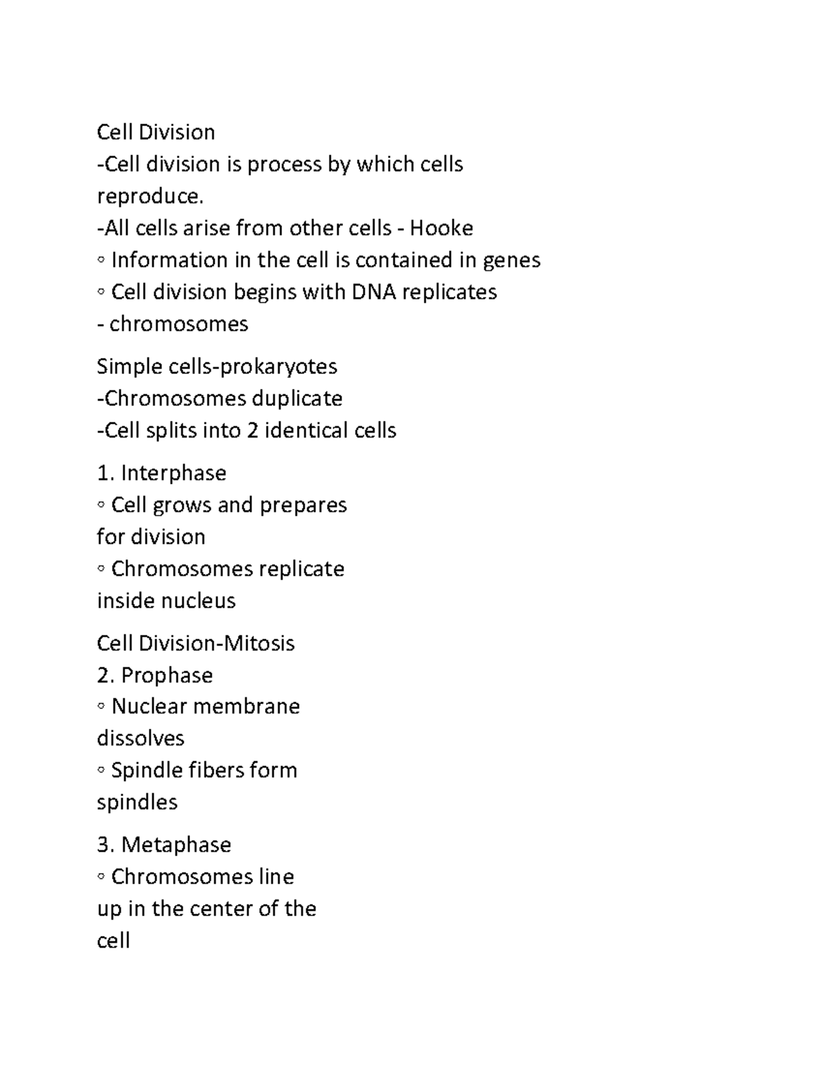 Document 37 (34) (24) - biology lecture notes - Cell Division -Cell ...