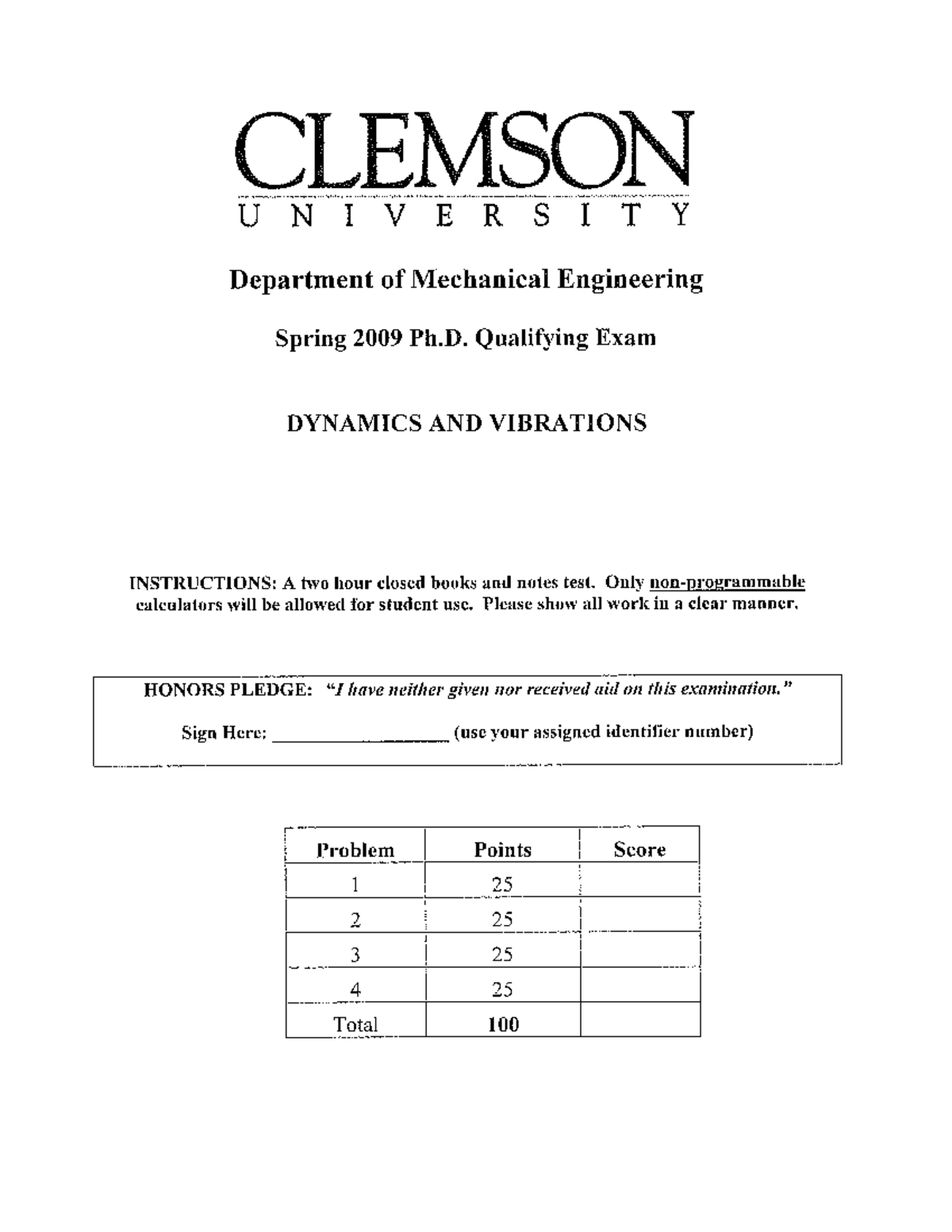 Dynamics practice exam 3 - ME2040 - Studocu
