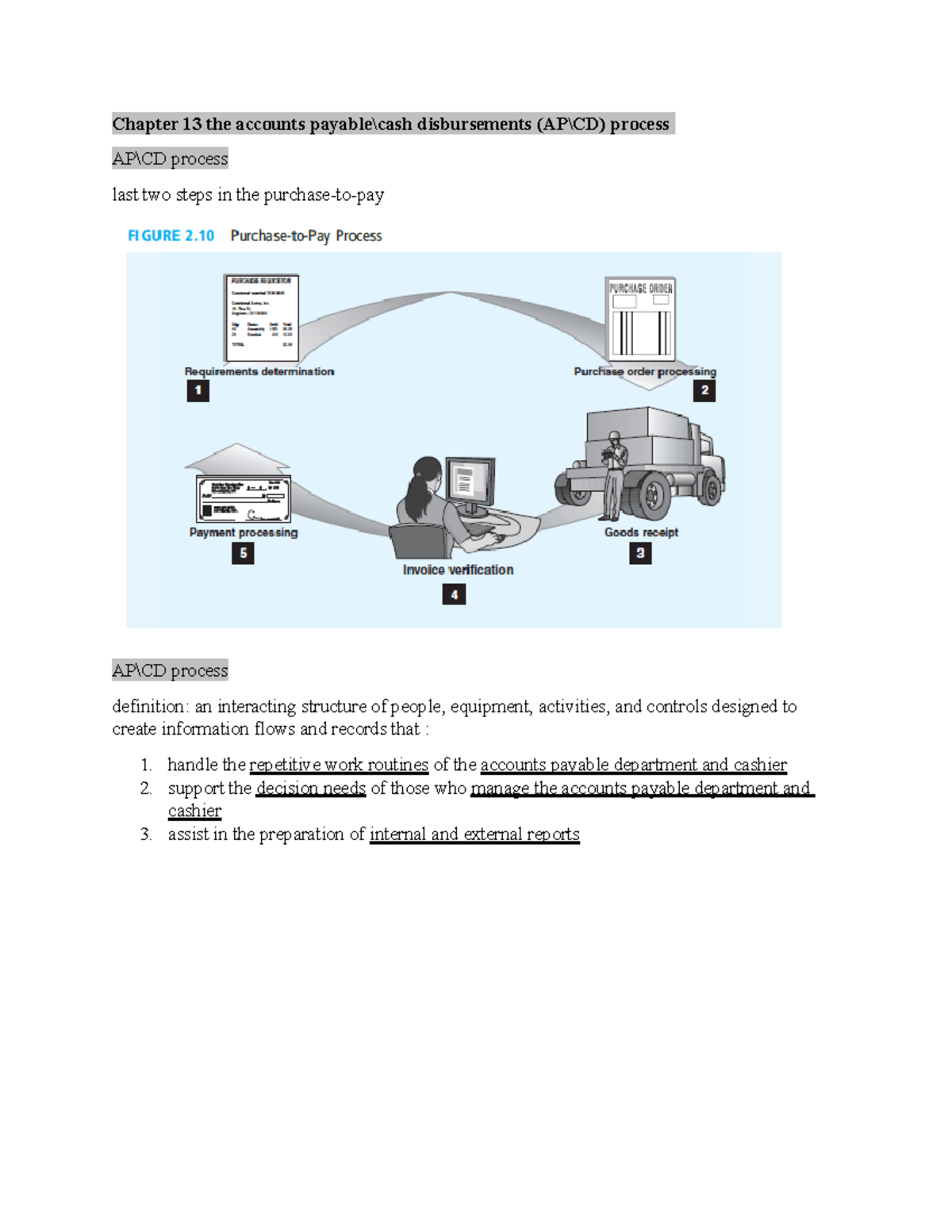 Chapter 13 the accounts payablecash disbursements (APCD) process - (Purchase journal ...