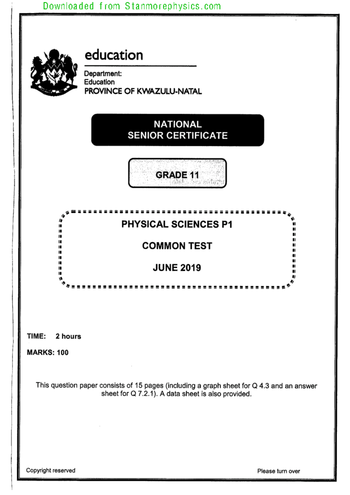Httpsstanmorephysics.comwp-contentuploads 202004 PHY-Jun-2019-P1-grade ...